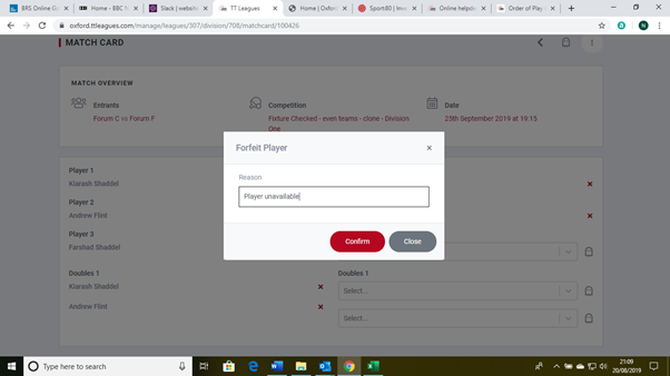Result Entry Card - Selecting players, Entering Results, Submission and ...